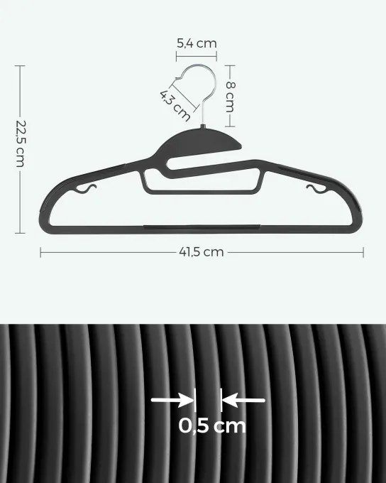 Věšáky na oblečení CRP041B05 50 ks