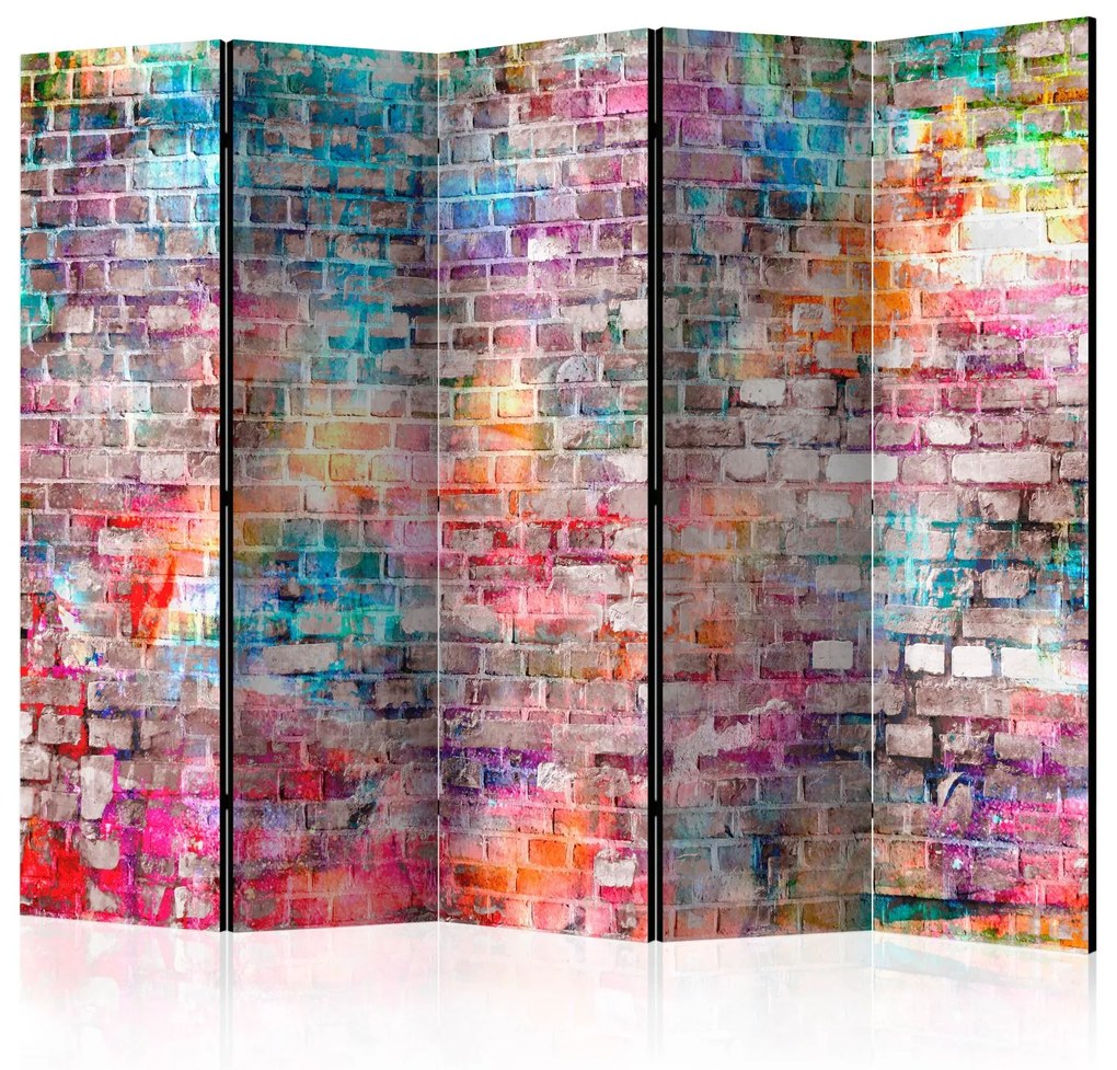 Paraván - Colourful Brick II [Room Dividers] 225x172