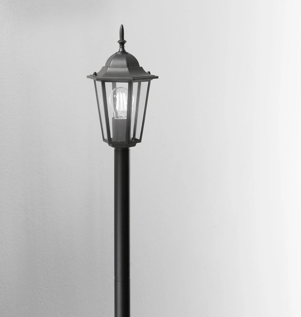 FAN LANT-MILANO/P1 Sloupkové svítidlo MILANO černá, 1xE27, IP44, 105 x 21 cm - FANEUROPE