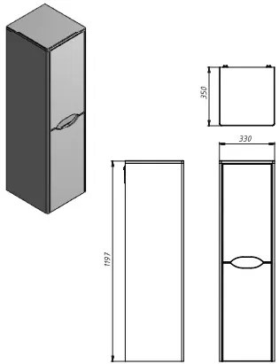 Kingsbath Livorno Structure Grey 120 závěsná nízká koupelnová skříňka