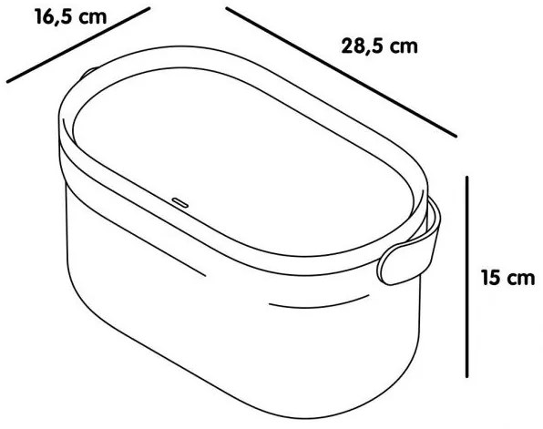 PLASTIA s.r.o. Nádoba na bioodpad s rámečkem a sáčky, slonová kost s káv. sedl., 3,1 l