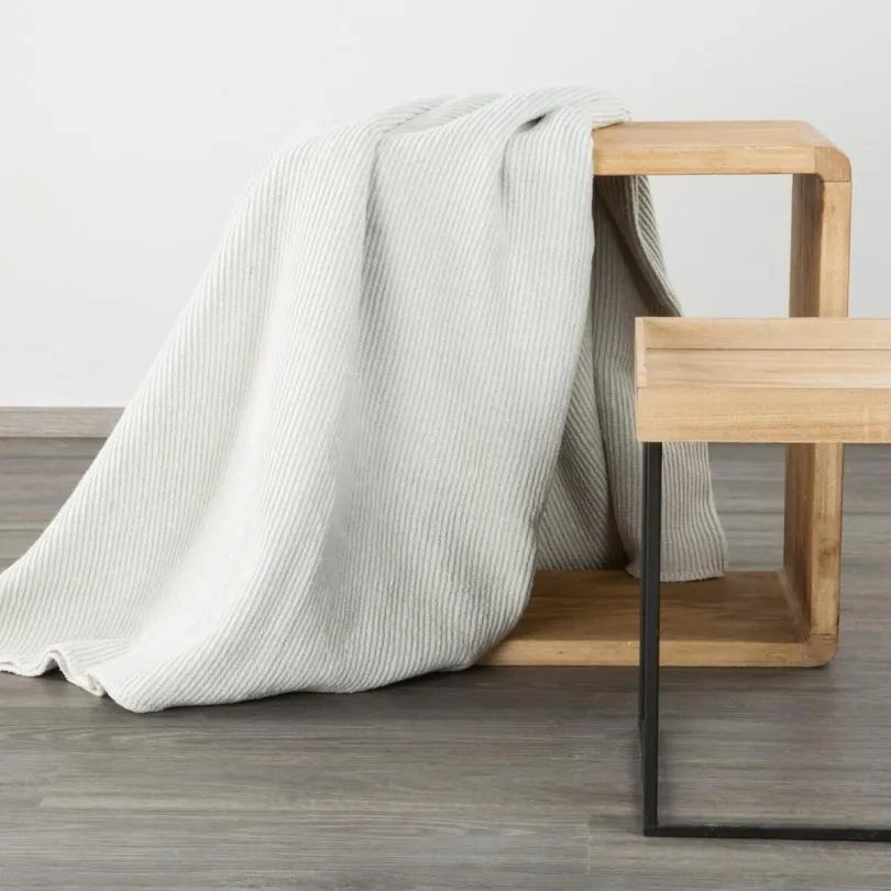 Vysoce kvalitní krémová deka s vaflovou strukturou Šířka: 150 cm | Délka: 200 cm