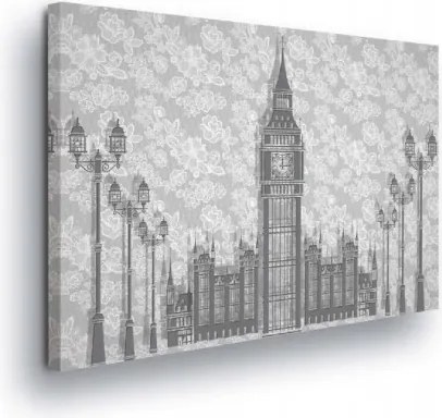Obraz 100x75 Londýn Big Ben architektura město šedý styl cestování Anglie