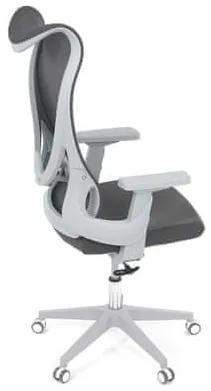 Autronic Kancelářská židle Židle kancelářská, šedý MESH, bílý plast, plastový kříž (KA-S248 GREY)