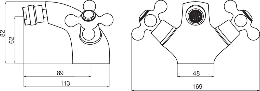 Novaservis - Bidetová baterie, BAI6BR