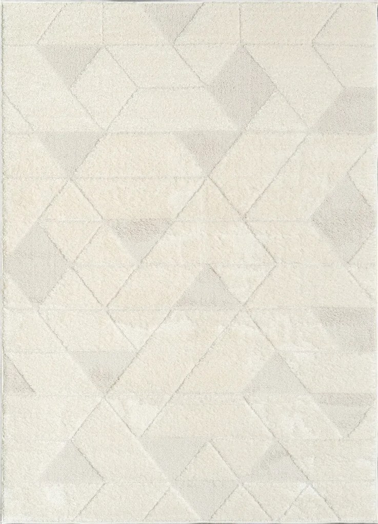 Angel Carpet, Kusový koberec Aurora 11 White, 80x150, bílá, kancelář
