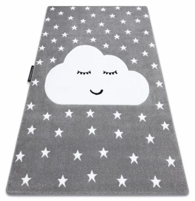 Dětský kusový koberec Mráček šedý 160x220cm