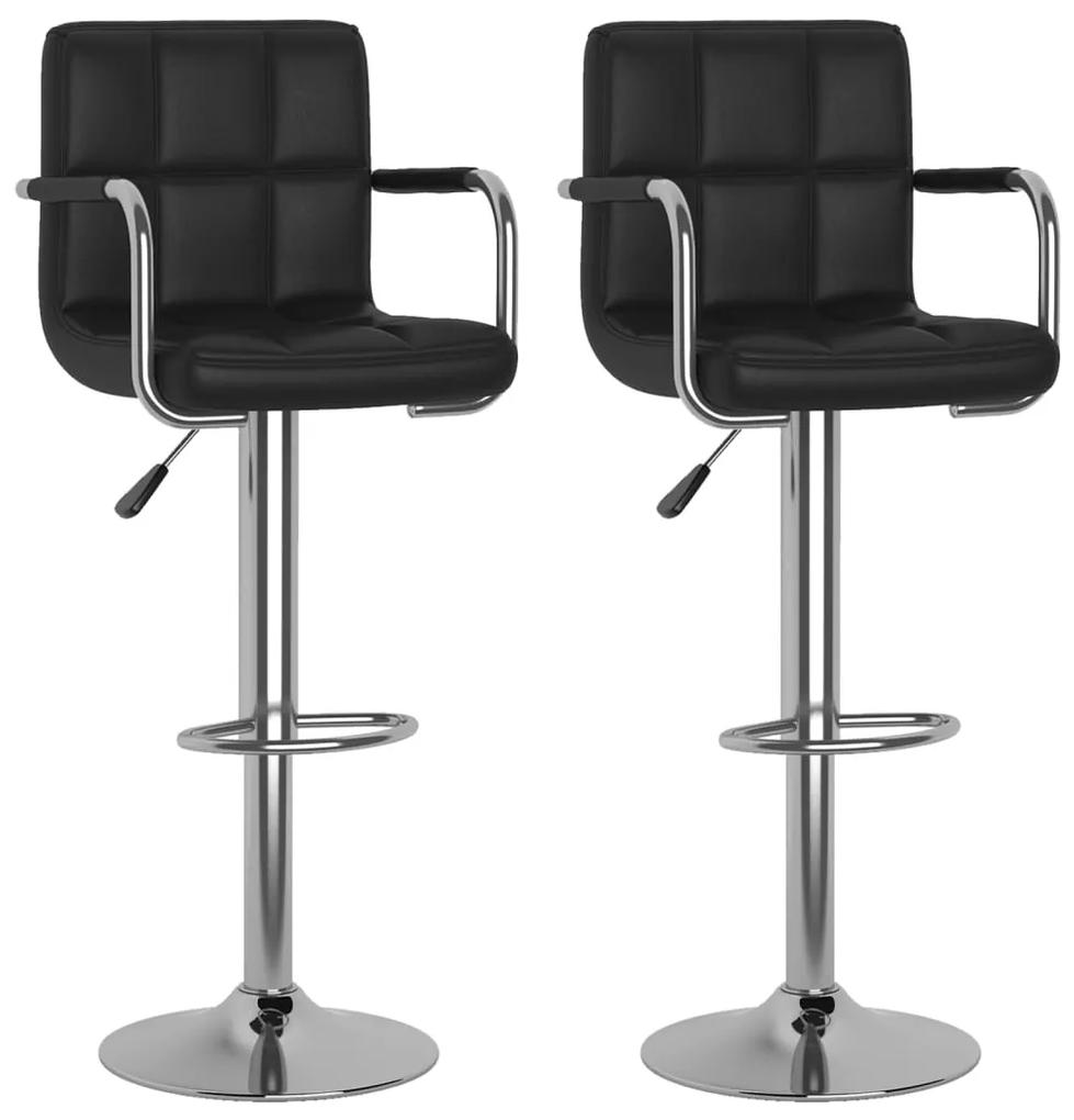 Barové stoličky 2 ks černé umělá kůže - Default Title