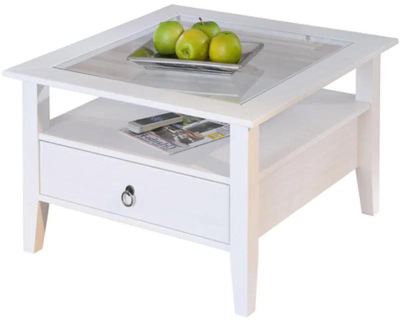 Konferenční stolek ANSI — masiv borovice, bílá