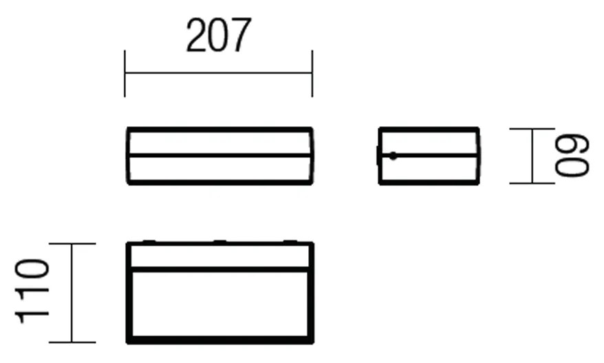 Redo 9134 nástěnné LED svítidlo Lima matně bílé, 9W, 3000K, 20,7cm