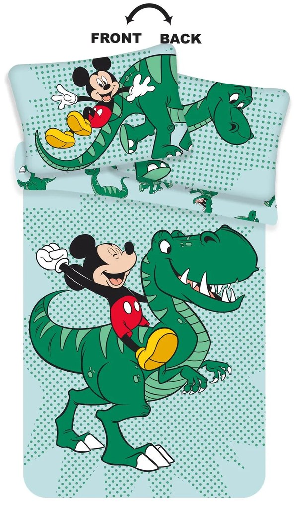 Jerry Fabrics Povlečení do postýlky Mickey Dino baby 100x135, 40x60 cm