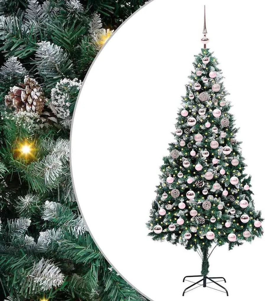 Umělý vánoční stromeček Zelená 210 cm PVC, ocel a plast 3396275