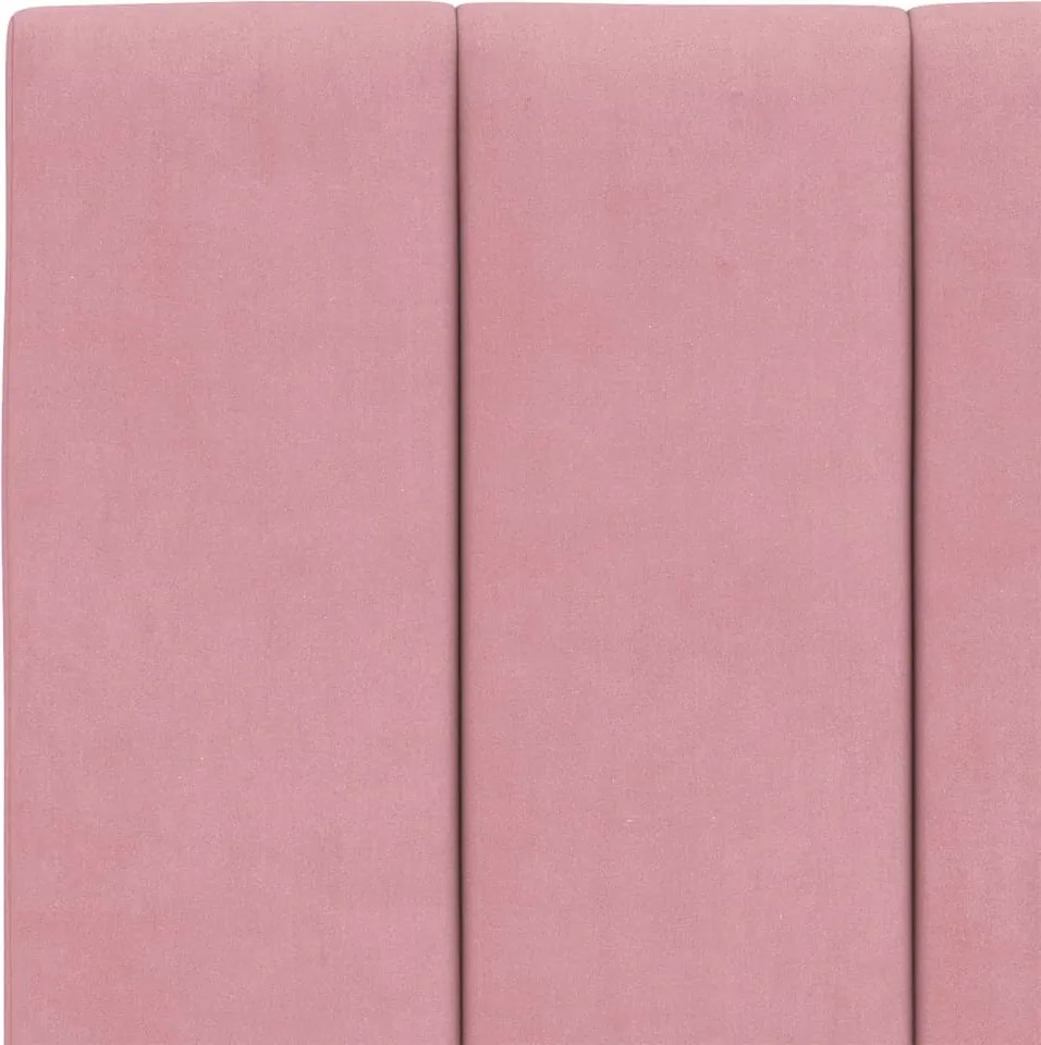 Postel s matrací Hanko růžová 140 x 200 cm samet 3208603