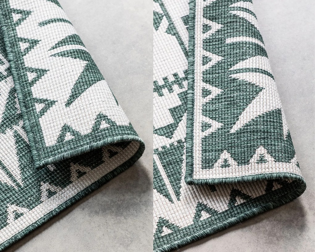 ELLE Decoration, Kusový koberec Gemini 106020 Green z kolekce Elle – na ven i na doma, 160x230, zelená, chodba / předsíň