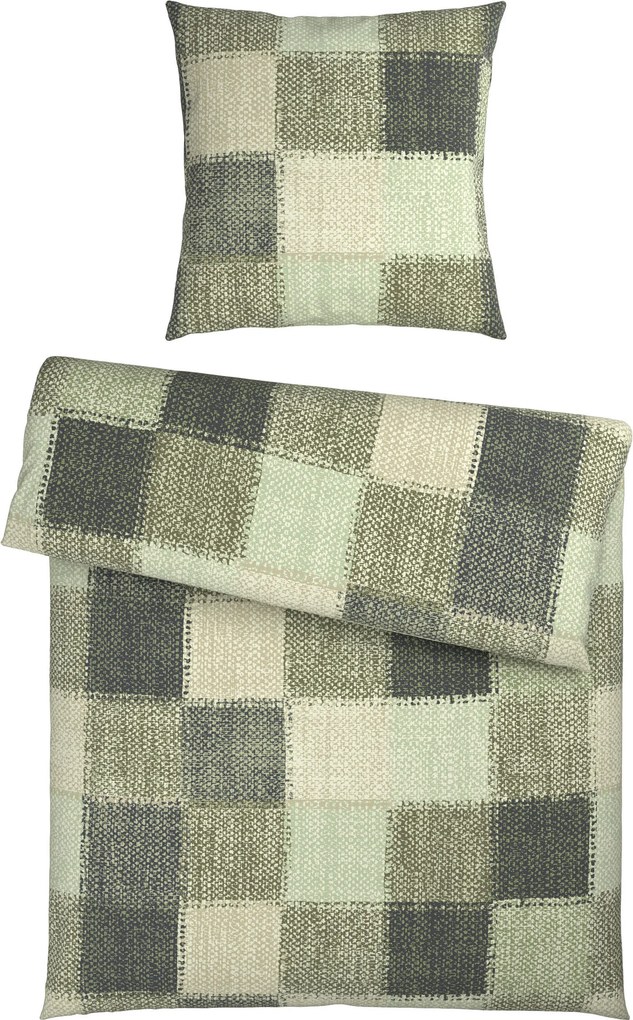 XXXLutz POVLEČENÍ, flanel, zelená, 135/200 cm Novel - Online Only povlečení - 008699000602