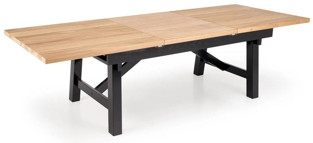 Rozkládací jídelní stůl Fiesta 200/280 cm dub přírodní/černý