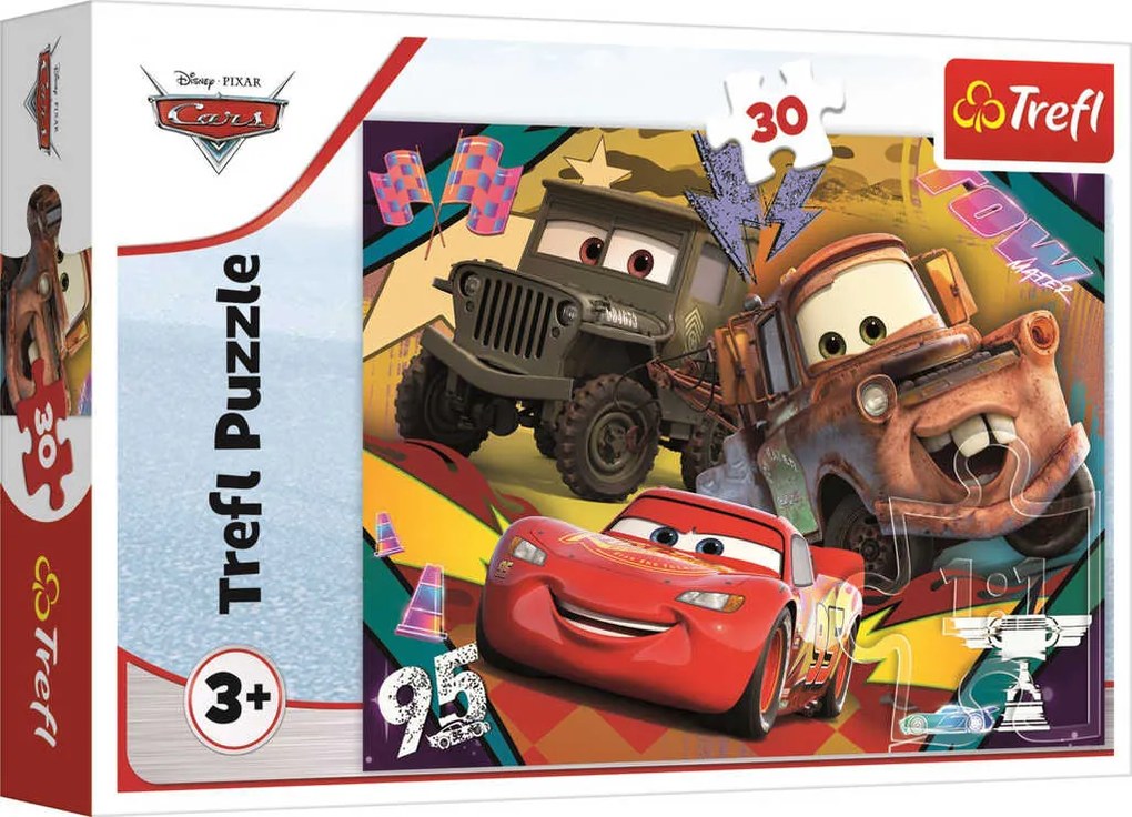 TREFL PUZZLE Rychlá auta Cars 3 (Auta) 27x20cm 30 dílků skládačka tr18293