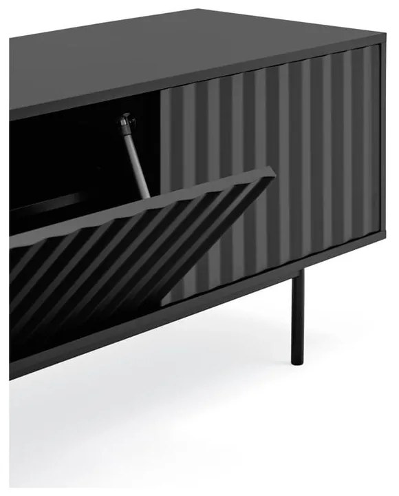 Černý TV stolek 180x52 cm Sierra – Teulat