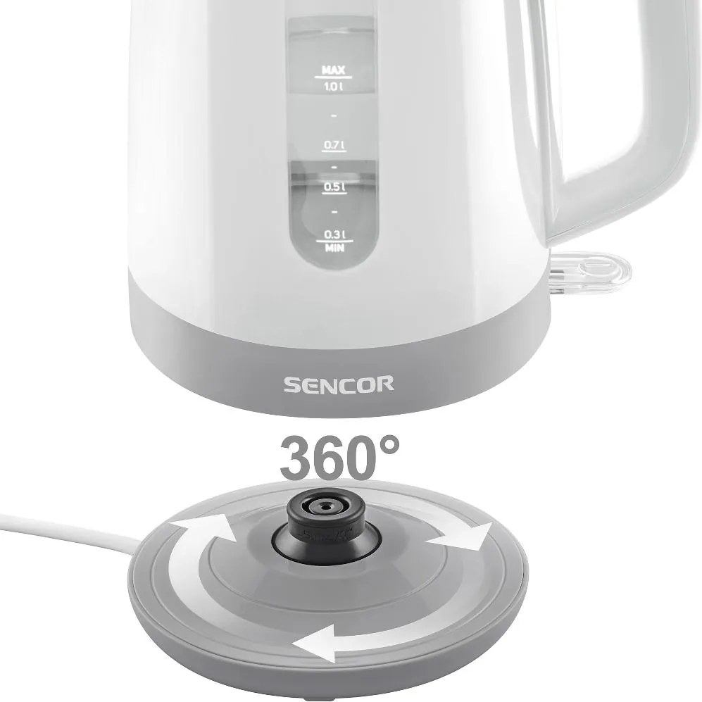 Sencor SWK 1020WH – rychlovarná konvice 1 l, bílá
