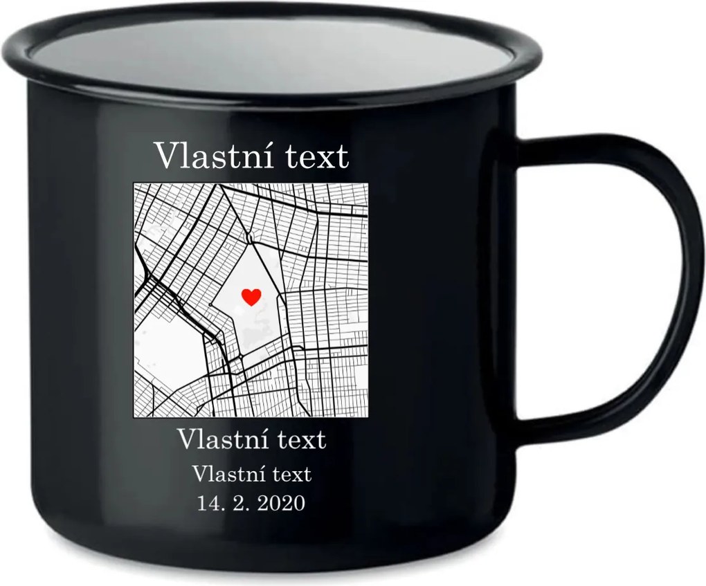 Personalizovaný retro plecháček s mapou