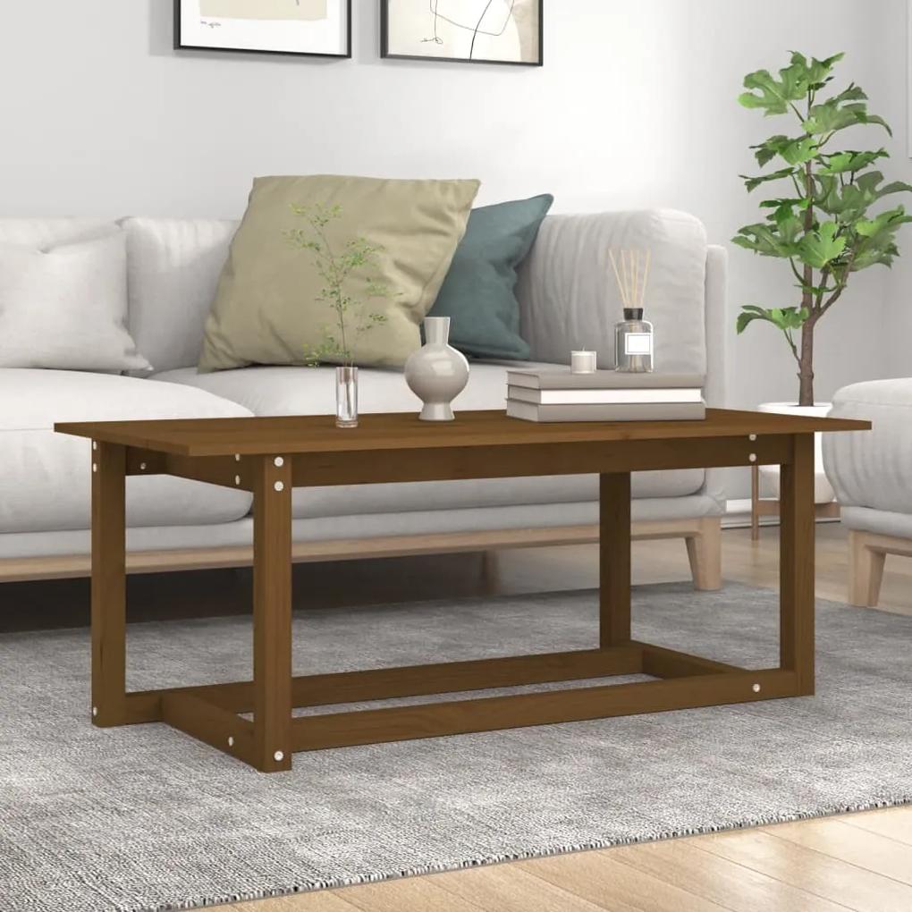 vidaXL Konferenční stolek 110 x 55 x 45 cm masivní borové dřevo [822168] Barva: Přírodní
