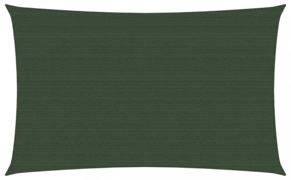 Stínící plachta obdélníková HDPE 2,5 x 5 m Dekorhome Tmavě zelená