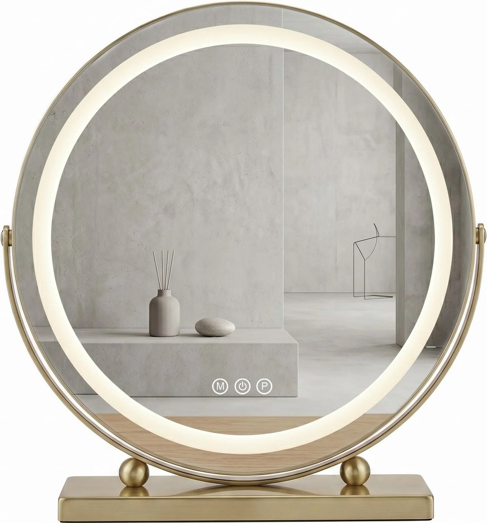 Rea Rea, Zrcadlo LED MAKE-UP L.Gold 50 cm, HOM-01810