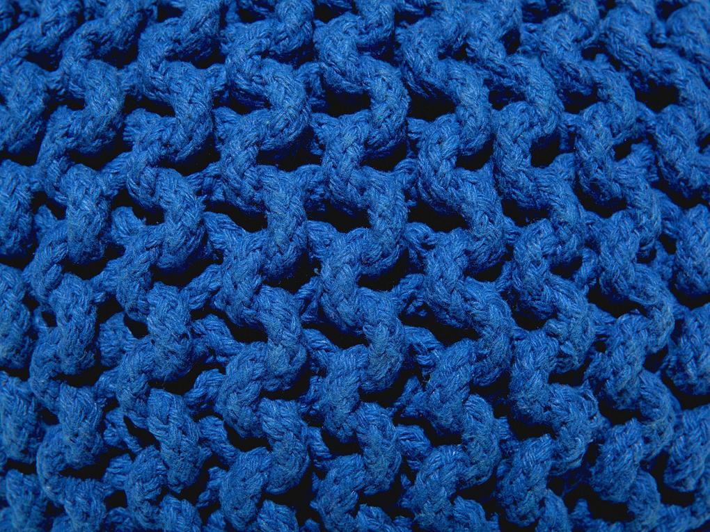 Kulatý tmavě modrý polštář na sezení 40x25 cm CONRAD Beliani