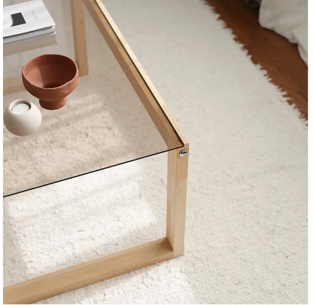 Designový konferenční stolek Vaidehi 85 cm přírodní