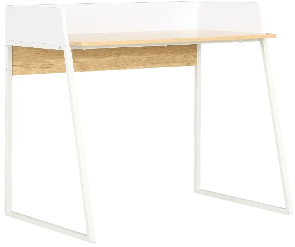 Psací stůl bílý a dub 90 x 60 x 88 cm 20265