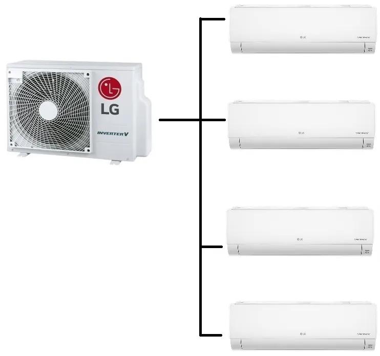 Klimatizace Multisplit LG Standard Plus 1+4 (1,5kW + 1,5kW + 1,5kW + 1,5kW)  R32