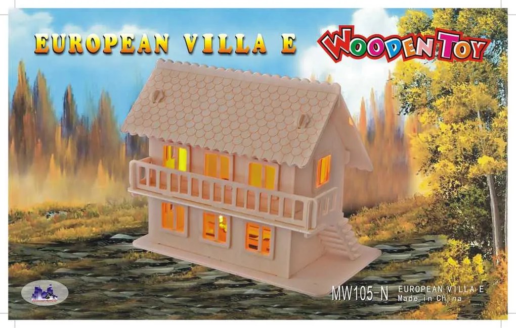 Woodcraft construction kit Woodcraft Dřevěné 3D puzzle vila