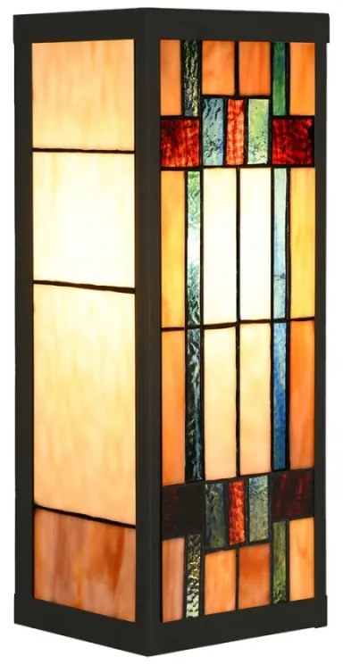 Nástěnné světlo Tiffany v art deco stylu Vandenberg – 14x16x40 cm