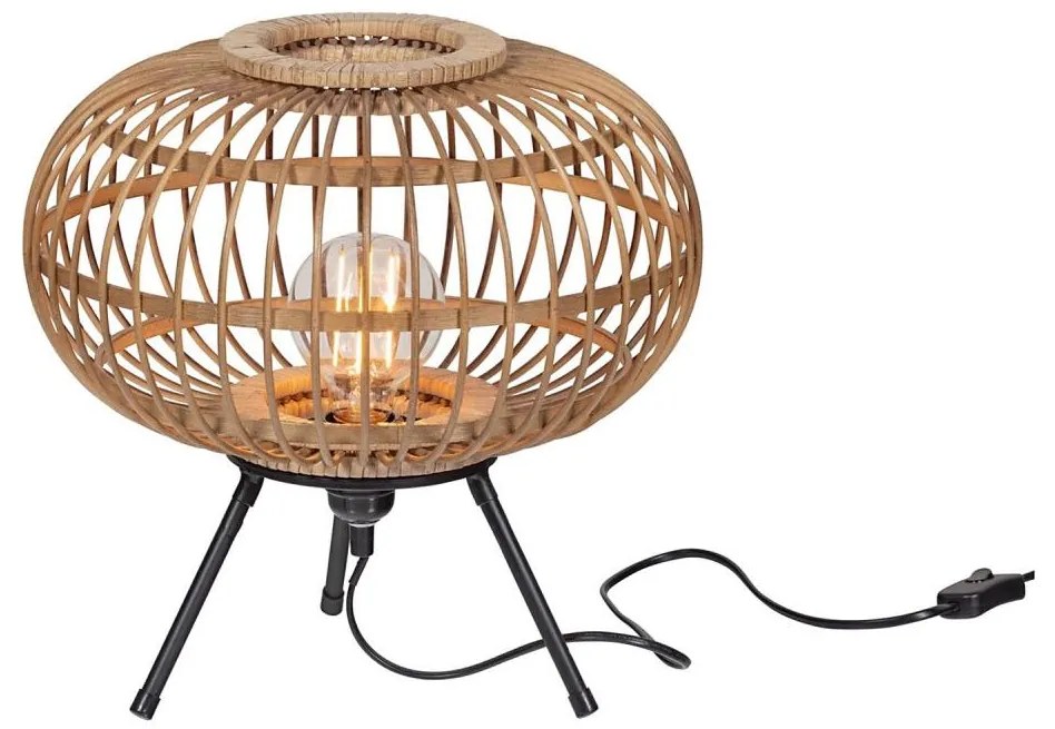 Stolní lampa BASICLABEL 1xE27/40W/230V bambus Biano.cz