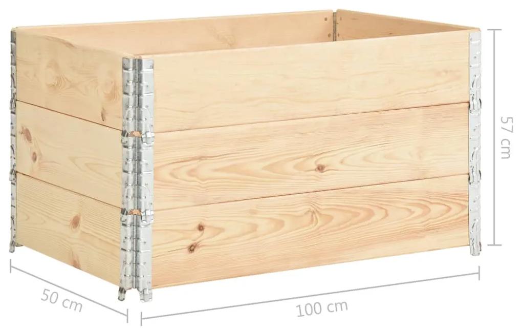 vidaXL Vyvýšené záhony 3 ks 50 x 100 cm masivní borové dřevo