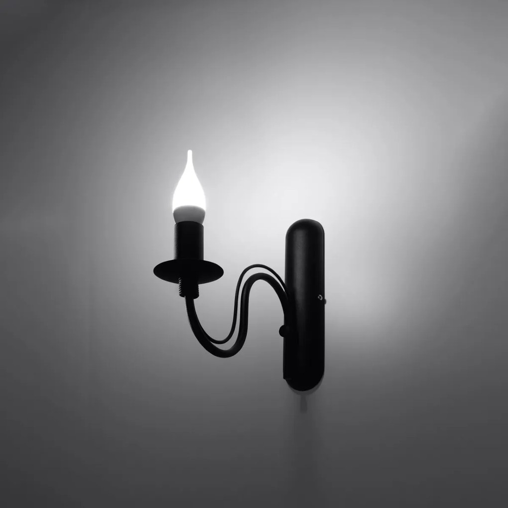 Sollux Lighting Nástěnné svítidlo MINERWA černé