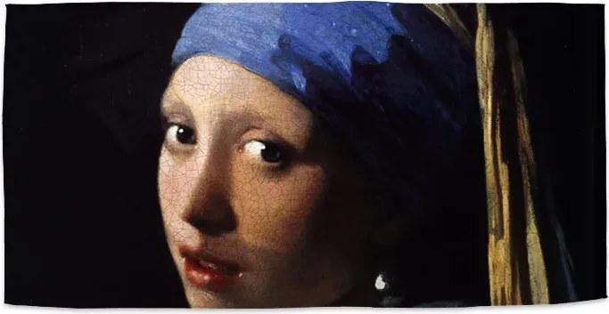 Sablio Ručník Dívka s perlou - Johannes Vermeer - 50x100 cm