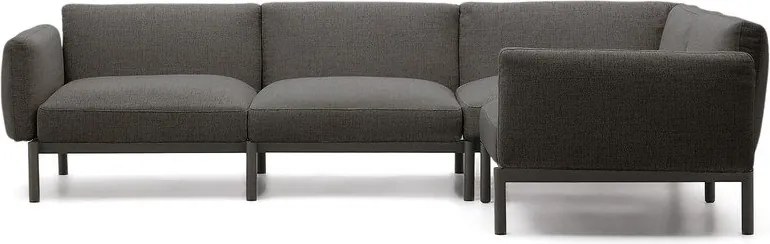 Tmavě šedá zahradní modulární pohovka 292 cm Sorells – Kave Home