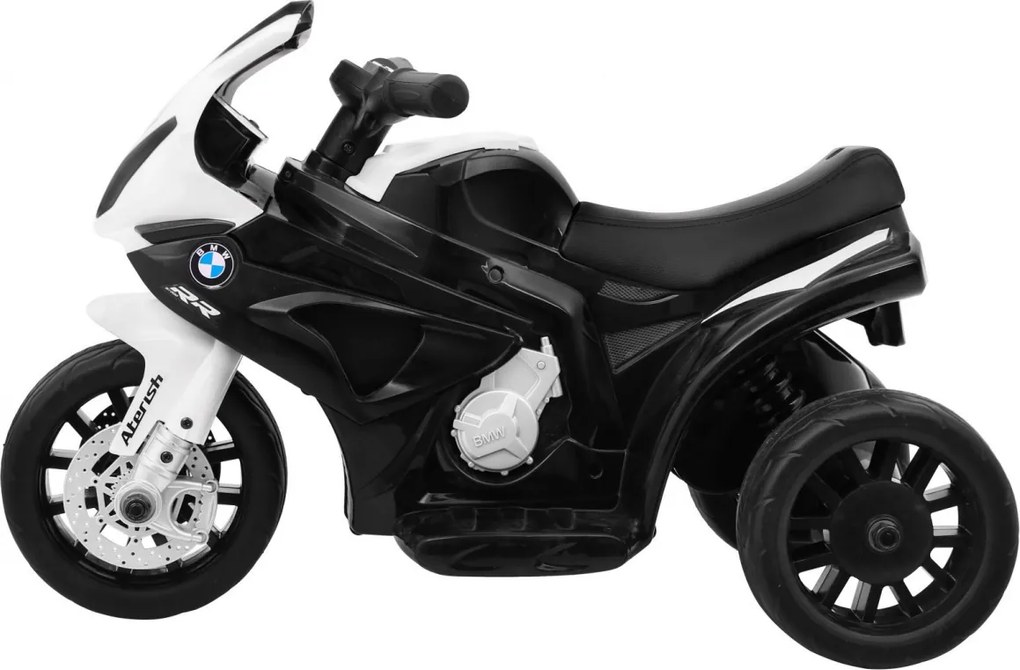 Ramiz BMW S1000 RR Mini dětská motorka na baterie černá + 3 kolečka + zvuky + LED
