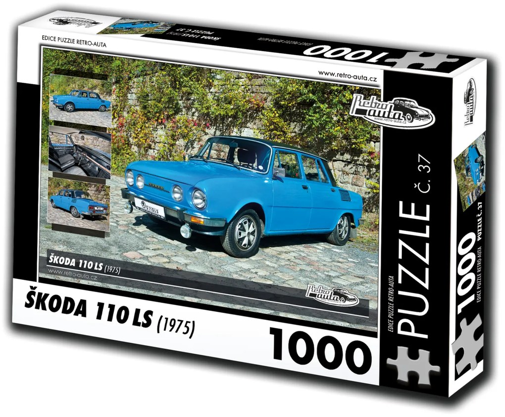Retro-auta puzzle č. 37 škoda 110 ls (1975) 1000 dílků