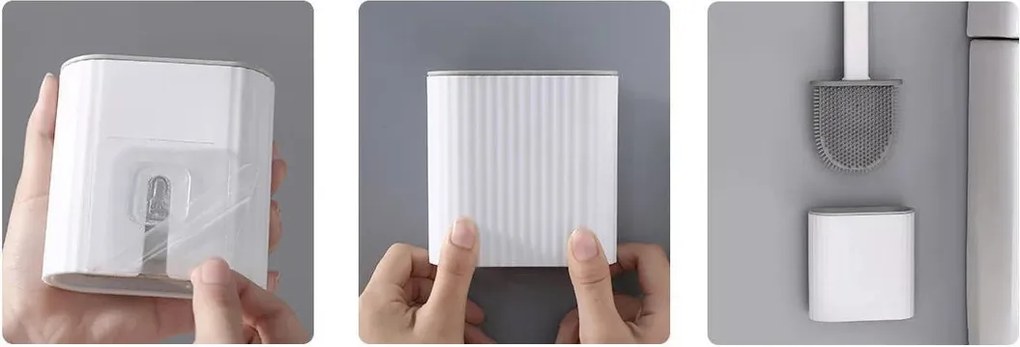 Aqualine Sapho, WC silikonový kartáč na postavení, bílý