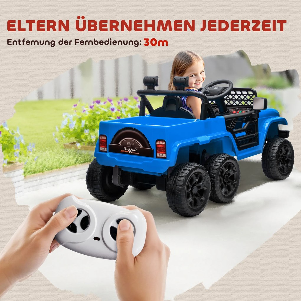 AIYAPLAY dětské elektrické autíčko, terénní vozidlo 12 V s dálkovým ovládáním 2,4G, dětské vozidlo se světly LED, měkkým startem, hudbou a klaksonem,…