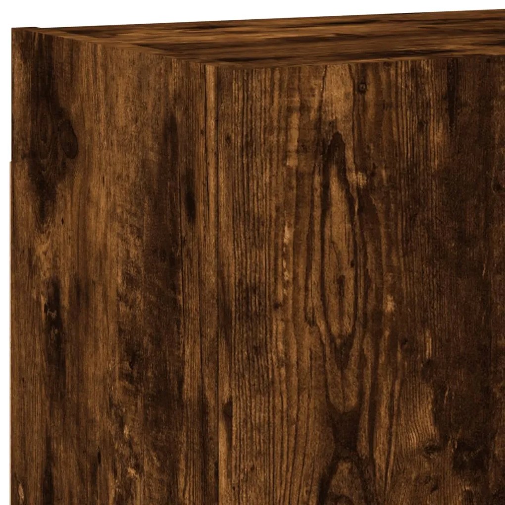 6dílná obývací stěna kouřový dub kompozitní dřevo - Default Title