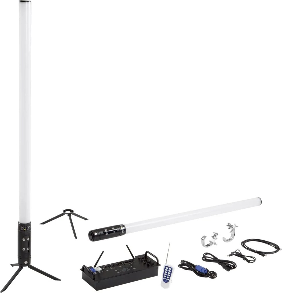 FAN LED-SHOW-TUBE 8ks LED SHOW nabíjecí svítidlo RGBW+UV Wi‑Fi Smart Tuya DMX 512 IP65 - FANEUROPE