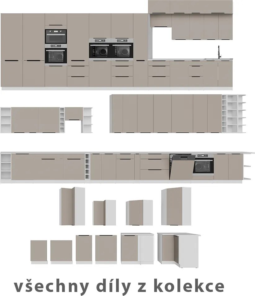 ARIA lb | dolní skříňka 50 D 1F 1S policová se zásuvkou | 50 cm | PREMIUM BOX | bílá/béžová