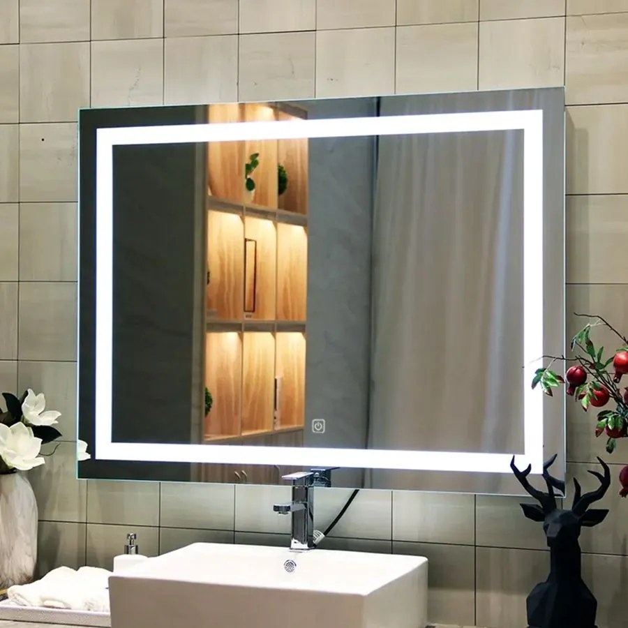 Rea Obdelníkové zrcadlo 80x60 cm s regulovatelným LED osvětlením