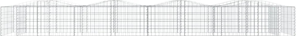 Klenutý gabion vyvýšený záhon 600x100x50 cm pozinkované železo 153552