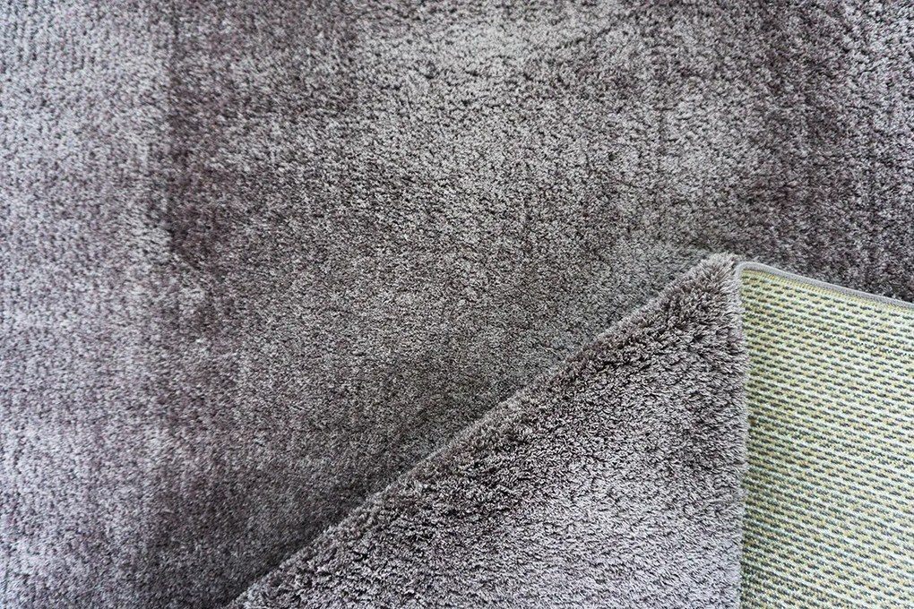 BE Koberec Microsofty 8301 DARK LILA - béžově hnědý obdélníkový Rozměr: 60x100 cm
