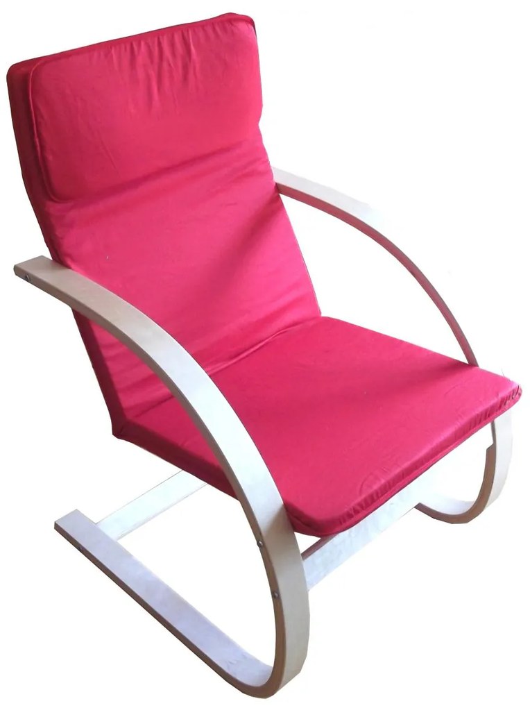 Pohodlné relaxační křeslo v červené barvě F190