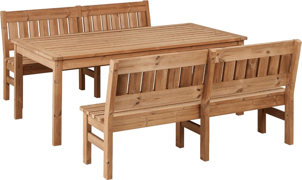 Zahradní set z masivu ThermoWood - PROWOOD - SET L10 - Set + dodání nátěru v odstínu TEAK + PCD 91